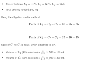 Alligation Math Practice Problems for PTCB Exam | PTCB Free Practice Test